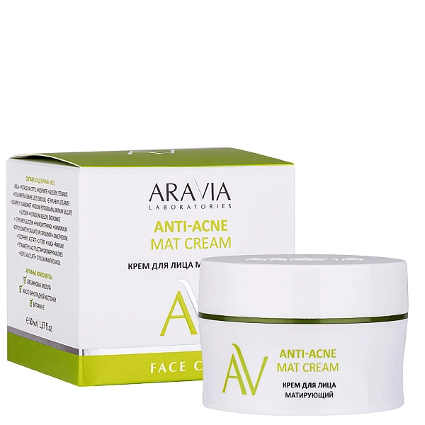 Крем для лица матирующий Anti-Acne Mat Cream, 50 мл, Артикул: А048 ...